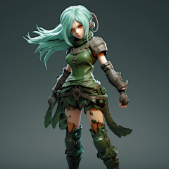 AICG《IP形象》-花瓣网|陪你做生活的设计师 | body_3D_artwork_of_a_super_cool_fighting_gi_8b43a59d-dd6a-4511-a178 ...