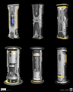 ArtStation - Doom 2016 Space Prop Pillars, Bryan Flynn-花瓣网