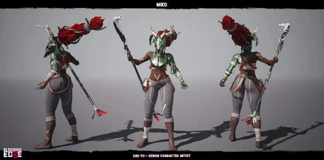 角色MIKO 《Bleeding Edge》（嗜血边缘） Ninja Theory公司游戏 分别来自 MARCO TEIXEIRA Aleksandra Jankowska Bao Vu-花瓣网