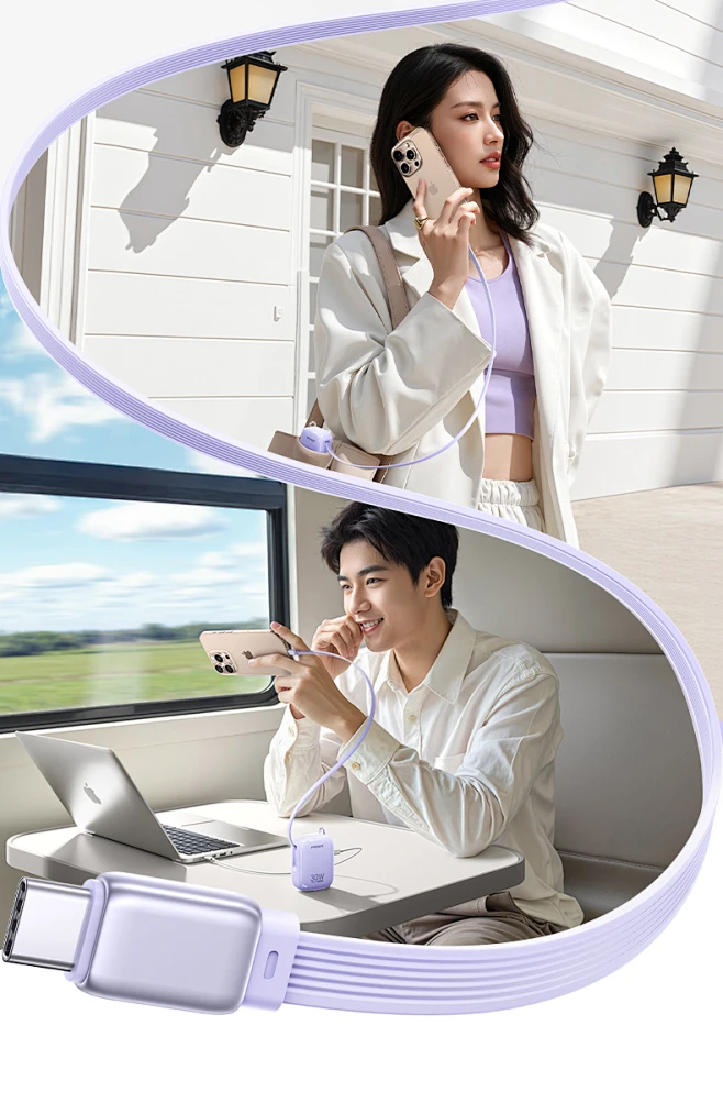 【3C认证丨可上飞机】品胜玲珑充电宝2025新款伸缩线自带插头三合一便携小巧快充移动电源适用华为苹果16-tmall.com天猫-花瓣网