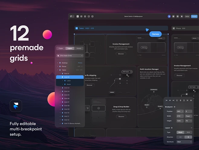Bento Cards for Framer by Tran Mau Tri Tam for UI8 on Dribbble-花瓣网