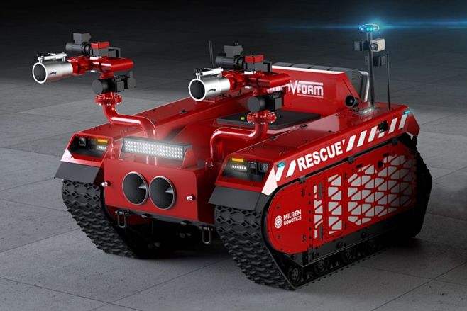 These Adaptable, Unmanned, Tank-Treaded Robots Were Built To Fight Fires