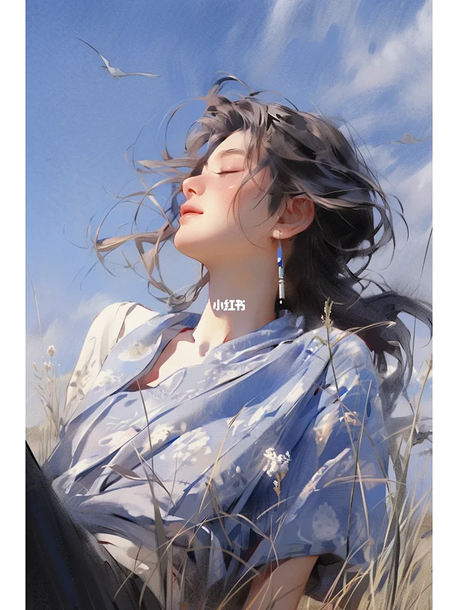 「夏日阳光」 淡蓝色の日系穿搭-花瓣网