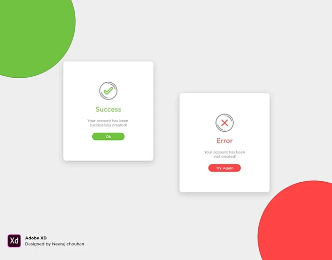 Success Error Popup-花瓣网