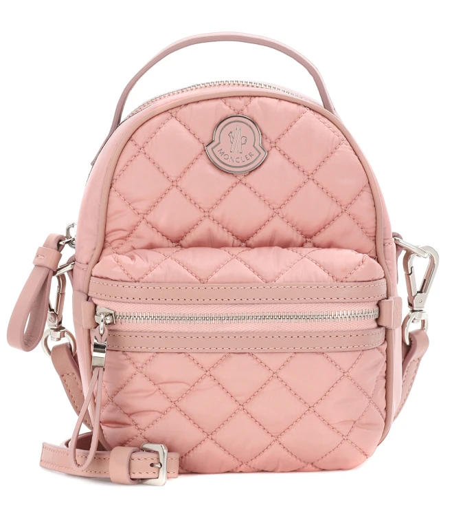 Georgine backpack-style shoulder bag : Pink quilted backpack-style ...