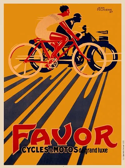 Favor Cycles Vintage Bicycle Poster: -花瓣网