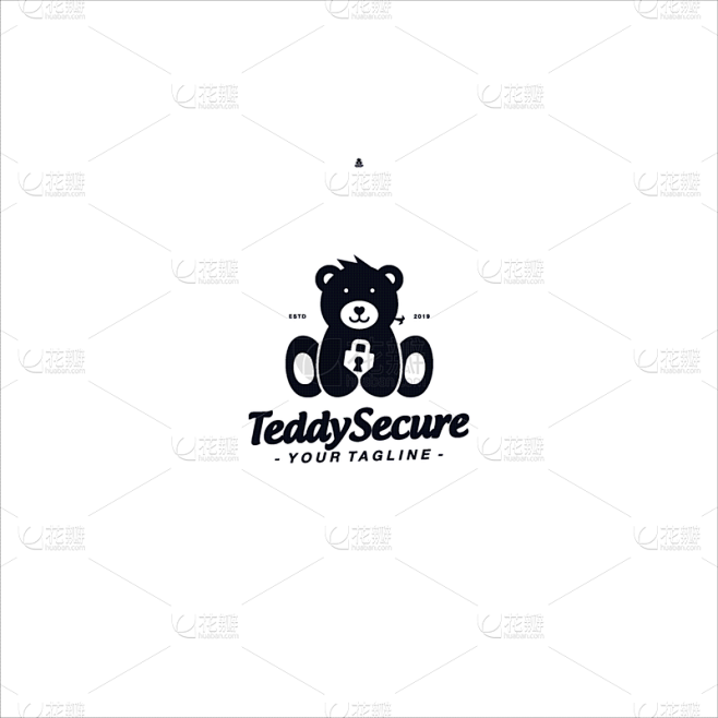 teddy bear logo design template
