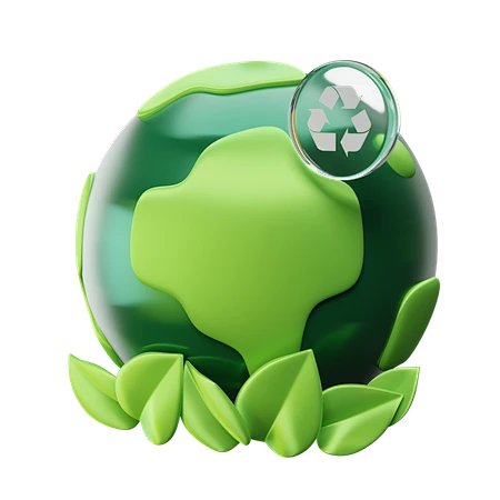 Green Earth 3D Icon-花瓣网