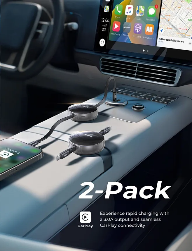 Amazon.com: LISEN Retractable USB C Cable【2 Pack】 Extension USB C Cable ...