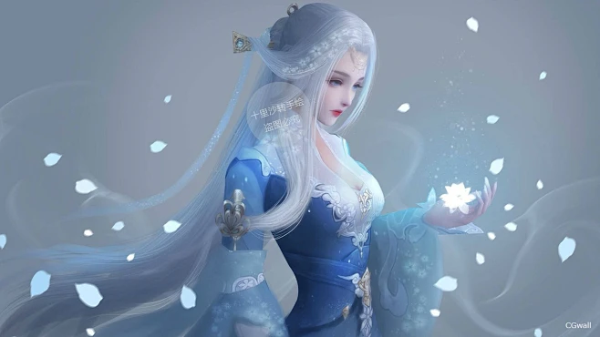 中国风美女--半身像 - cgwall游戏原画-花瓣网