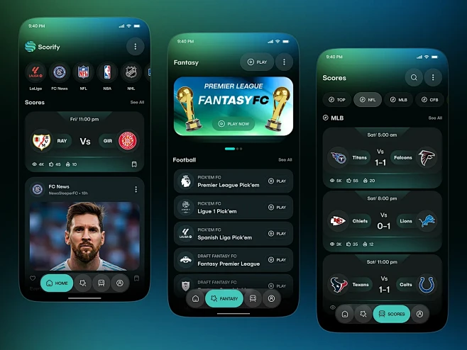 Football Sports App UI | Live Scores, News & Match Updates app app ...