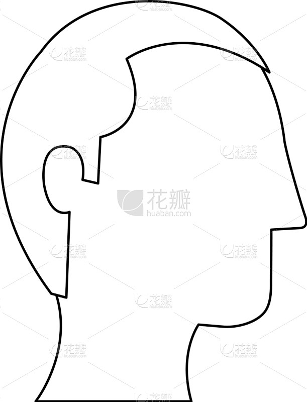 男人,侧面像,计算机图标,动物头,轮廓,白色,人,肖像,图像,违约