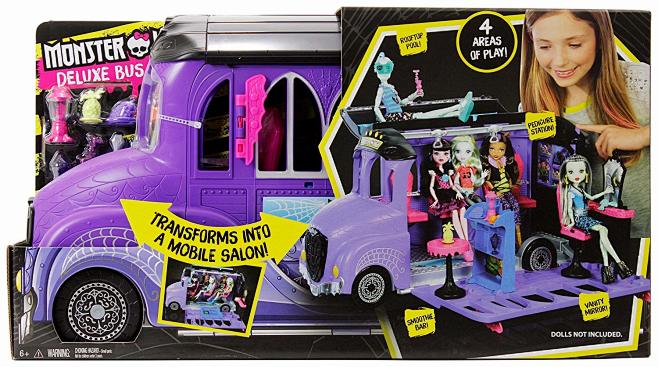 Amazon.com: Mattel - Monster High - FCV63 - Deluxe Bus and Mobile Salon ...