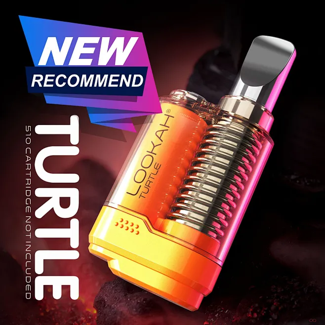The Lookah Turtle vape is an excellent 510 vape battery that is ...