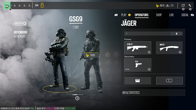 Rainbow Six Siege UI Concept, Ryan Dalton : Concept for a redesigned ...