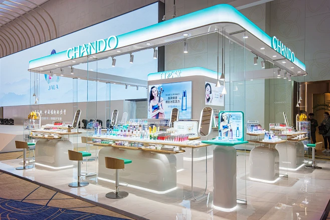 CHANDO Cosmetic Counter : CHANDO Chinese Brand Cosmetic Counter Design-花瓣网
