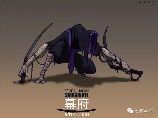 意大利画师 Alessandro Pizzi_9，Artstation 2018创作挑战主题【封建日本：幕府时代】作品赏析