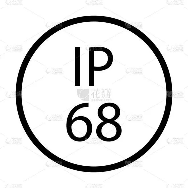 IP68标准防水图标矢量，用于平面设计、标识、网站、社交媒体、移动应用程序、用户界面-花瓣网