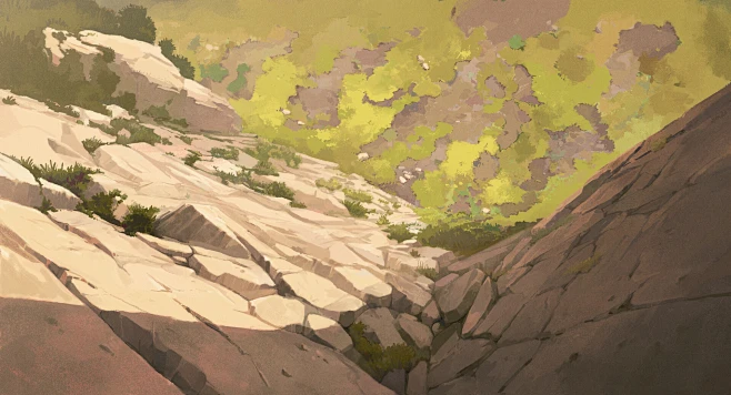 The Summit of the gods - background painting 1/3-花瓣网