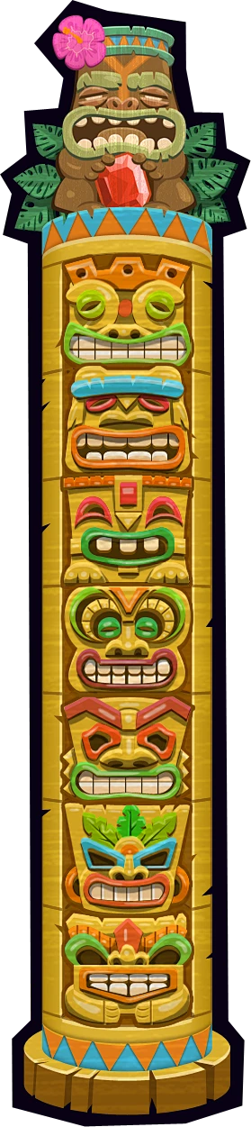 GREE Jackpot Slots Tiki Tiki Mula Hula Mini Game : Every time the ...