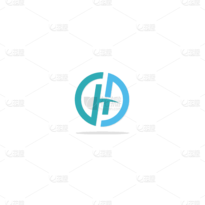 h initial round colored logo