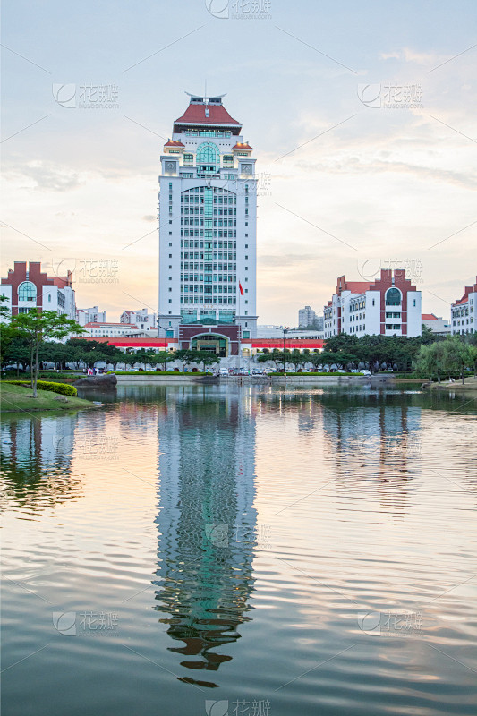 校园,中国,厦门大学,厦门,大学,垂直画幅,天空,建筑,无人,蓝色
