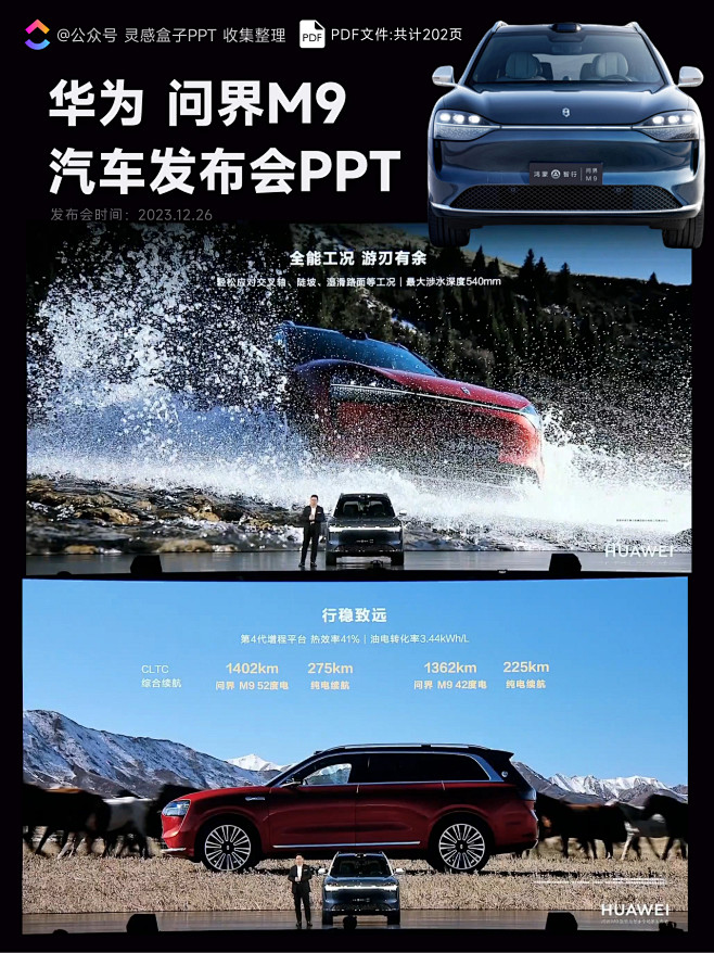 华为问界M9汽车发布会PPT