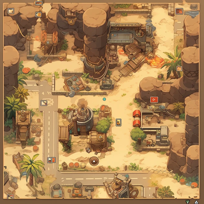 cyy1__Straight_level_map_hand-drawn_3D_style_referencing_Metal ...