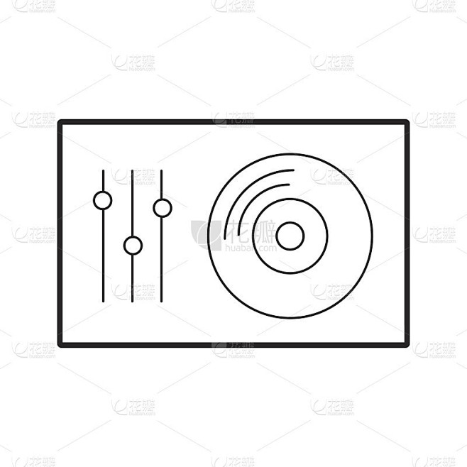 乙烯基播放器控制台图标素材-花瓣网