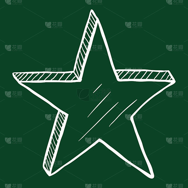 Vector Chalk Hand Drawn Sketch Star Illustration