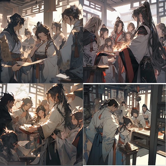 dddmm_Chinese_hairstyleWhite_Jiangxiao_gestures_towards_Yun_Cha ...