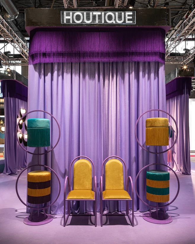 color colorful design fairbooth furniture Interior midcentury Paris ...