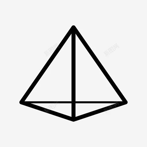 三角金字塔几何形状几何学图标高清素材 三角金字塔 几何学 几何形状 四面体 免抠png 设计图片 免费下载-花瓣网
