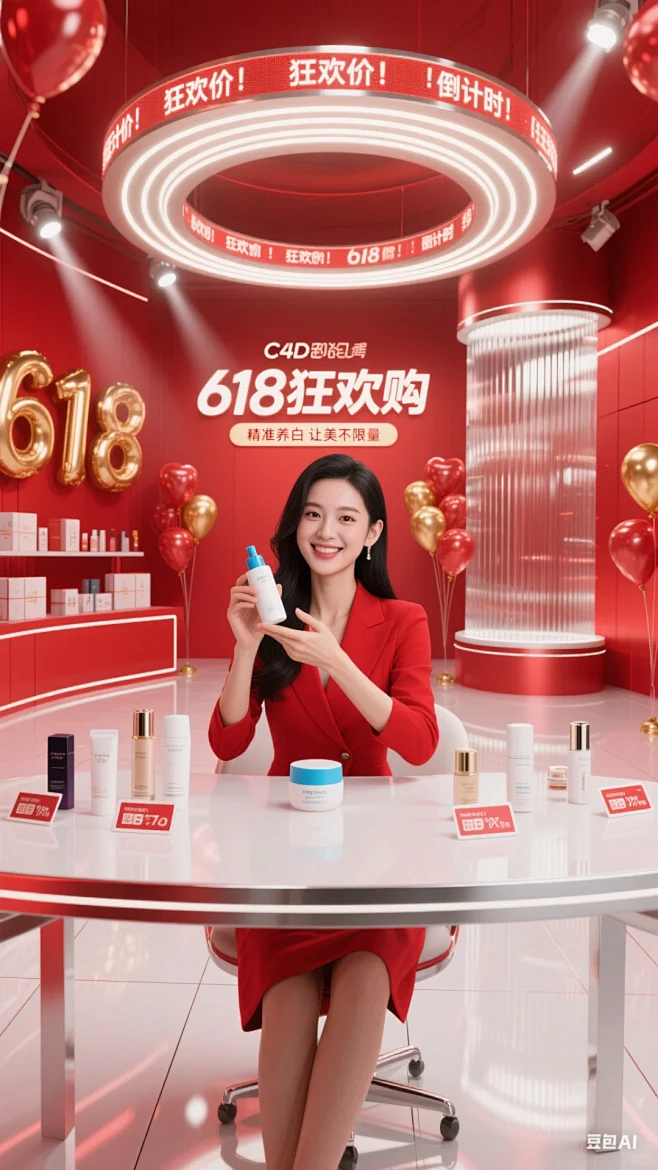 即梦豆包-618直播背景设计﻿﻿﻿﻿ - 小红书-花瓣网