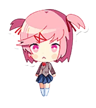 q版小人 夏树 心跳文学部 ddlc-花瓣网