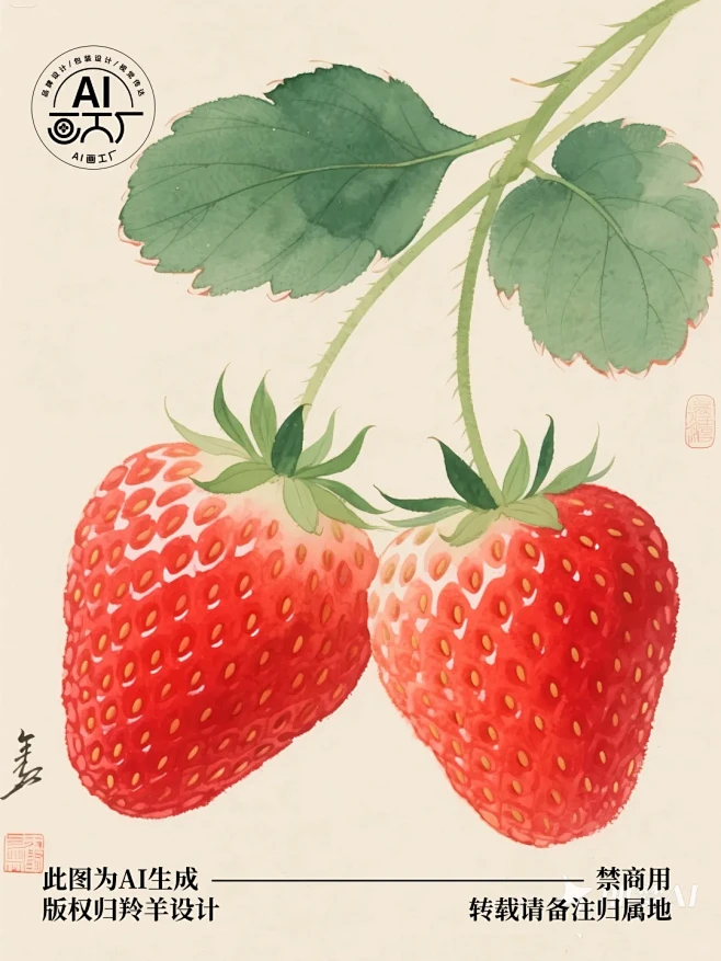 【AIGC】100种水果手绘插画分享 - 小红书-花瓣网