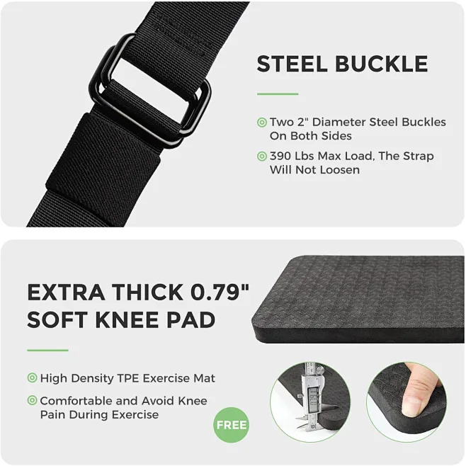 Amazon.com: POWER BRIDGE Upgraded Nordic Hamstring Curl Strap ...