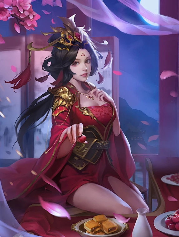 中国风女性卡牌插画中国风写实角色原画来自cgbook.cn (65)-花瓣网