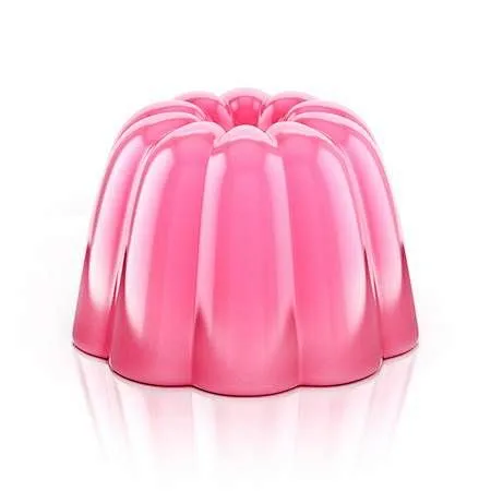 pink pudding 3d illustration isolated on white-花瓣网