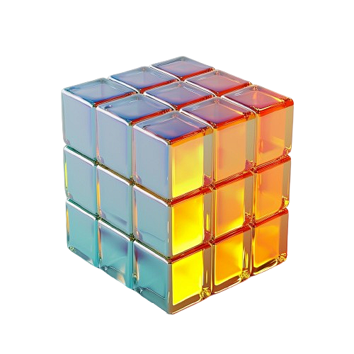 ciweituzi_3D_rendering_of_transparent_Rubiks_cube_gradient_tran ...