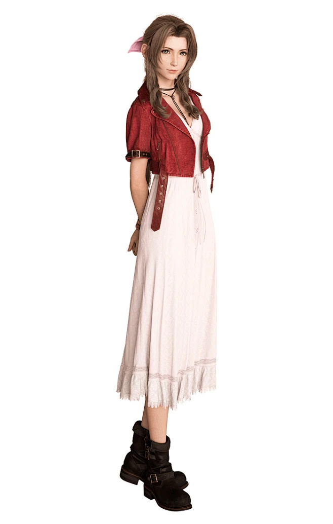 Aerith Artwork from Final Fantasy VII Remake-花瓣网
