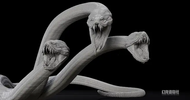 Three headed snake-花瓣网