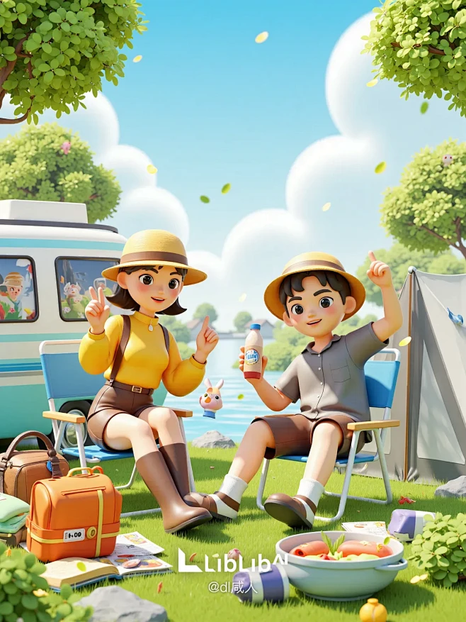 【油条】运营3D海报-场景含IP-LoRA-油条-LiblibAI-花瓣网