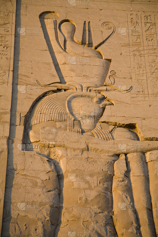 鹰神荷鲁斯,埃富,古埃及文明,垂直画幅,古代文明,艺术,地名,无人,符号