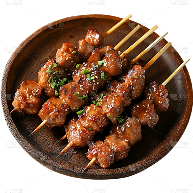 美食写实烧烤+盘子素材-花瓣网