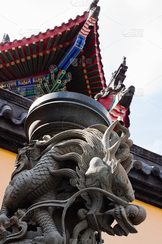 屋檐,龙,雕塑,在下面,沈阳,垂直画幅,古董,艺术,古典式,动物身体部位素材-花瓣网
