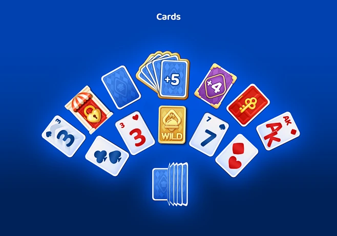 solitaire casualgame kitchen game cards design UI GUI app user ...