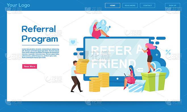 Referral program web page