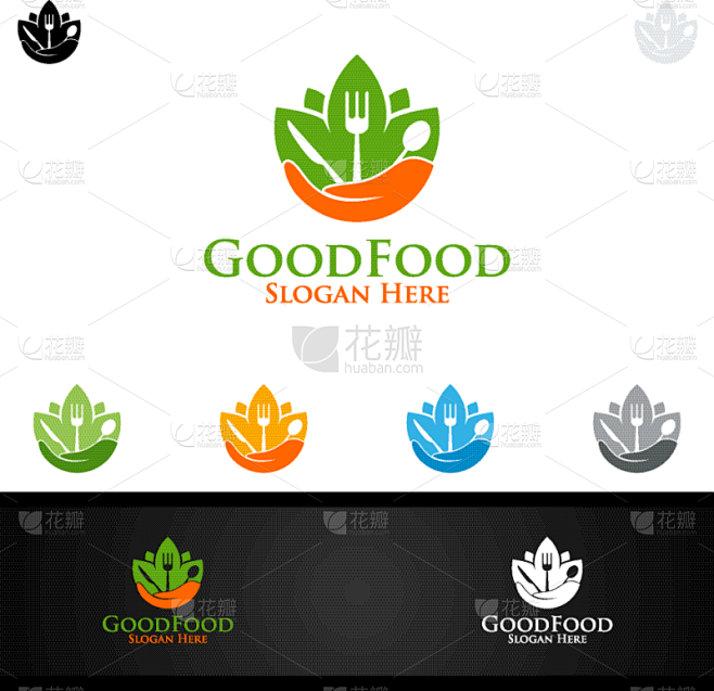 good food logo for restaurant or cafe