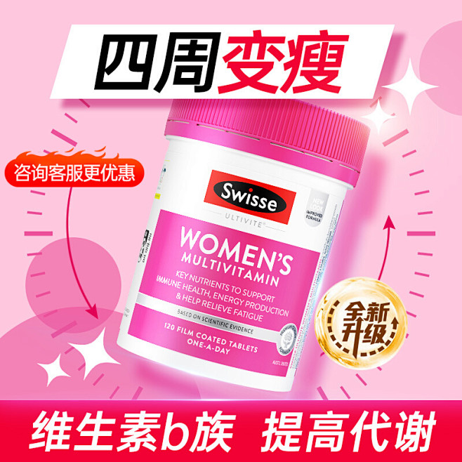 Swisse复合维生素b族加速新陈代谢促进提高基础增强加快减脂调理